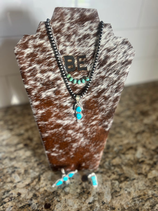 Two Stone Turquoise Pendant | Branded Envy